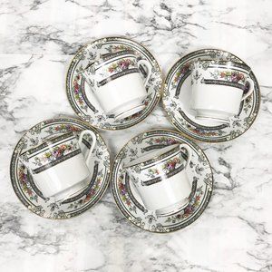 Mikasa | Dining | Vtg Set Of 4 Tea Cups With Saucers Mikasa China ...